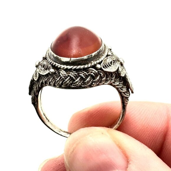 Silver Jeans | Jewelry | Vintage Chinese Export Carnelian Sterling ...
